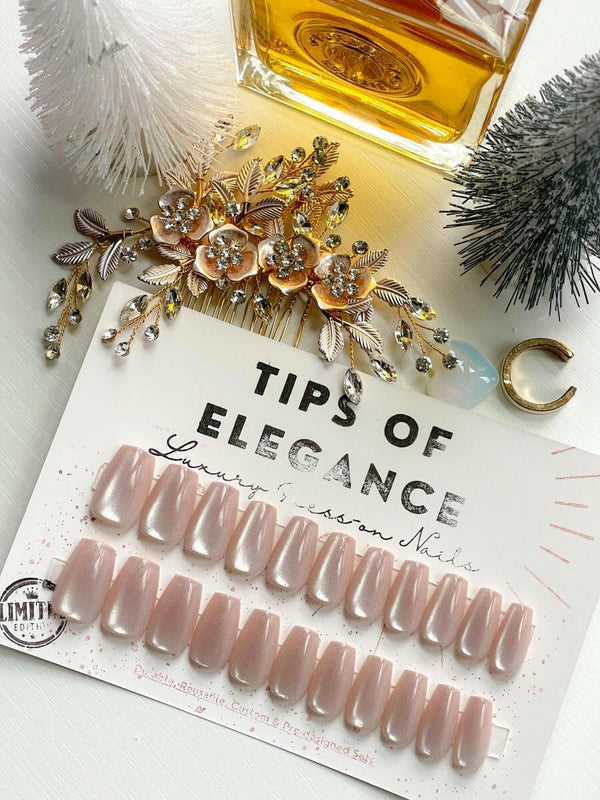 Glowing Elegance Press-On Nail Set | Ready to Ship